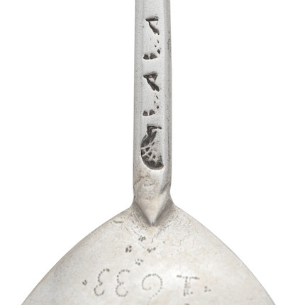 Bonhams : A 17th century provincial silver Apostle Spoon, Saint Peter ...