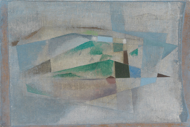 Bonhams : John Wells (British 1907-2000) Landscape 20 x 30.3 cm. (7 7/8 ...