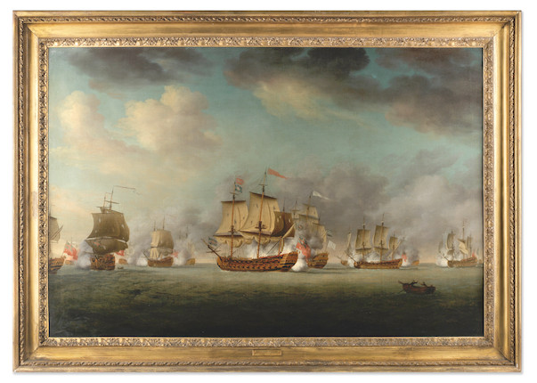 Bonhams : Richard Paton (British, 1717-1791) The Anglo-French Action of ...