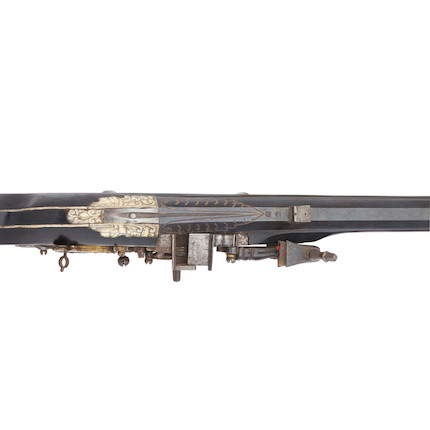 Bonhams : A Very Rare German (Augsburg) 10-Bore Combined Matchlock And ...