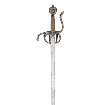 Bonhams : A Fine And Rare German Rapier With Gold And Silver Decorated Hilt