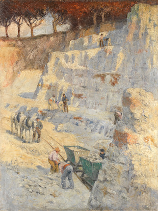 Bonhams : Norman Garstin (Irish, 1847-1926) 'The chalk quarry' (To be ...