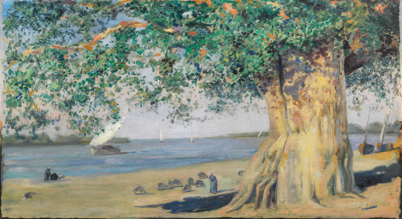 Bonhams : Mahmoud Said (Egypt, 1897-1964) Paysage a Louxor