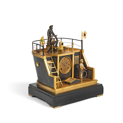 Bonhams : A late 19th century French automaton clock in the form of a ...