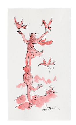 Bonhams : Sir Quentin Blake (British, born 1932) Balancing with Birds ...