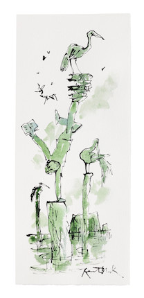 Bonhams : Sir Quentin Blake (British, born 1932) Acrobatic Reader with ...