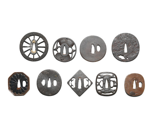Bonhams : 24 TSUBA (HAND GUARDS) Edo period (1615-1868), 17th to 19th ...