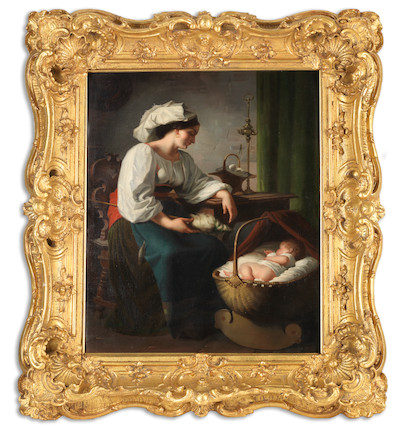 Bonhams : Italian School, 19th Century A Roman mother