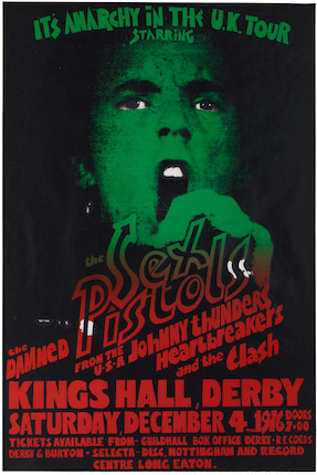 Bonhams : The Sex Pistols 'Anarchy in the UK' tour poster, 1972