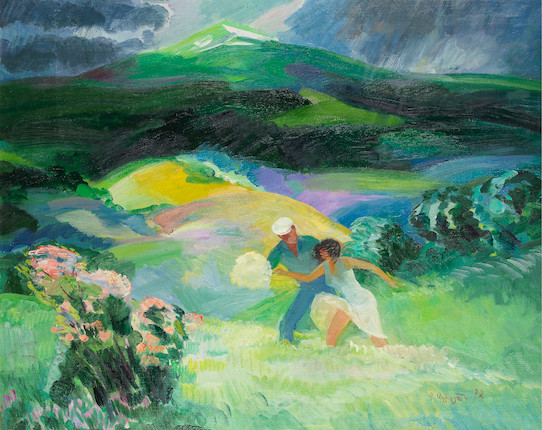 Bonhams : Grigori Azizyan (Armenian, 1923-2008) Escaping the Rain