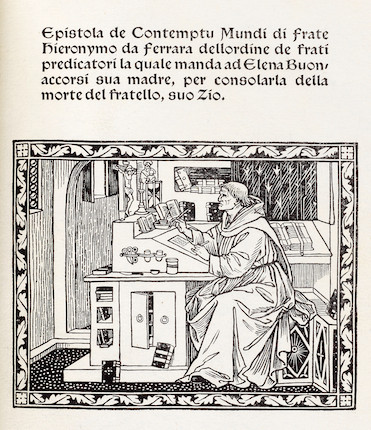Bonhams : KELMSCOTT PRESS SAVONAROLA (GIROLAMO) Epistola de contemptu ...