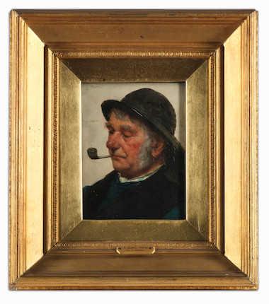 Bonhams : Edwin Harris, RBSA (British, 1855-1906) A quiet pipe