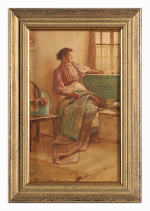 Bonhams : Walter Langley, RI (British, 1852-1922) A longing gaze