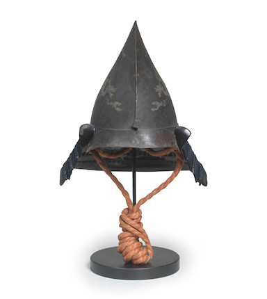Bonhams : AN INLAID IRON EBOSHI NARI KABUTO (HELMET) Edo period (1615 ...