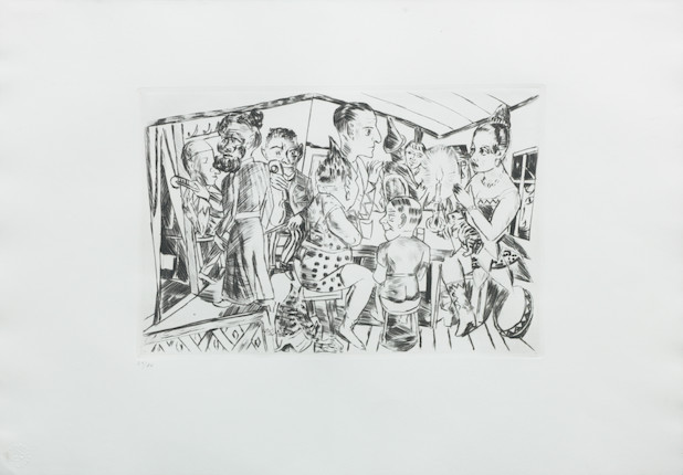 Bonhams : Max Beckmann (German, 1884-1950) Hinter den Kulissen (Behind ...