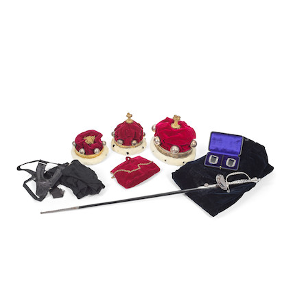 Bonhams : The Property of a Nobleman A pair of Coronation Robes for a ...