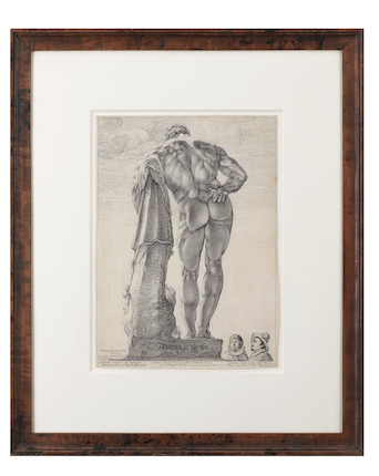 Bonhams : Hendrick Goltzius (Dutch, 1558-1617) The Farnese Hercules ...