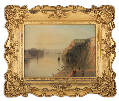 Bonhams : Circle of William Linton (British, 1791-1876) Grand Harbour ...