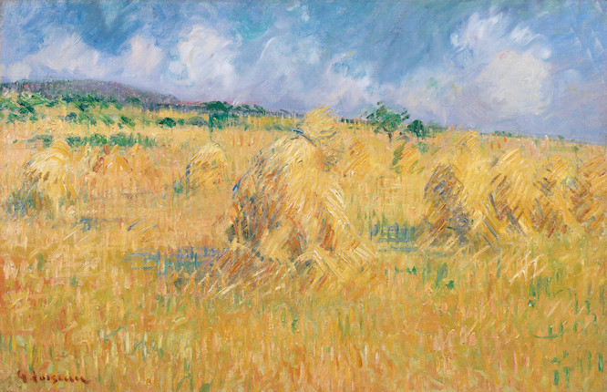 Bonhams : GUSTAVE LOISEAU (1865-1935) La plaine du Neubourg, la moisson ...