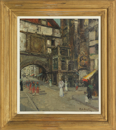 Bonhams : James Kay RSA RSW (British, 1858-1942) La Grosse Horloge, Rouen