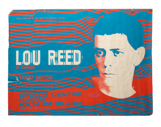 Bonhams : Lou Reed A Scarce Concert Poster, Apollo Centre, Glasgow, 3rd ...
