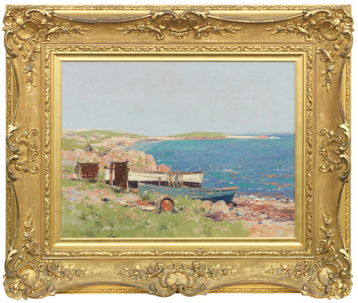 Bonhams : George Houston RSA RSW RGI (British, 1869-1947) Boats on a ...