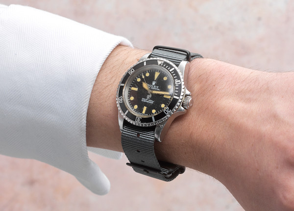 Bonhams : Rolex. A rare military stainless steel automatic wristwatch ...