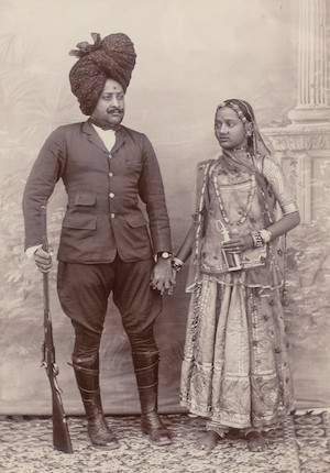 Bonhams : A group of five photographs of Indian rulers and noblemen ...