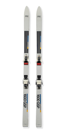 Bonhams : A pair of Sir Roger Moore's Precision USA 1600 GSP skis