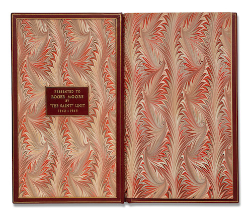 Bonhams : A Morocco leather bound script binder inscribed to the front ...