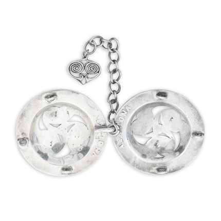 Bonhams : A pair of silver Celtic Revival clock fasteners, Alexander ...