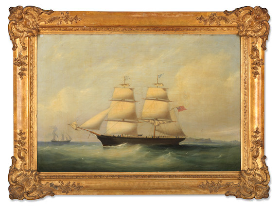 Bonhams : Philip John Ouless (British, 1817-1885) The Jersey brig Hamon ...