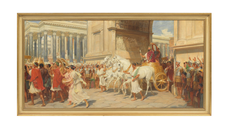 Bonhams : Andrew Carrick Gow, RA, RI (British, 1848-1920) A Roman triumph