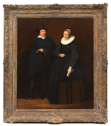 Bonhams : Dutch School, 17th Century Portrait of a couple, full-length ...