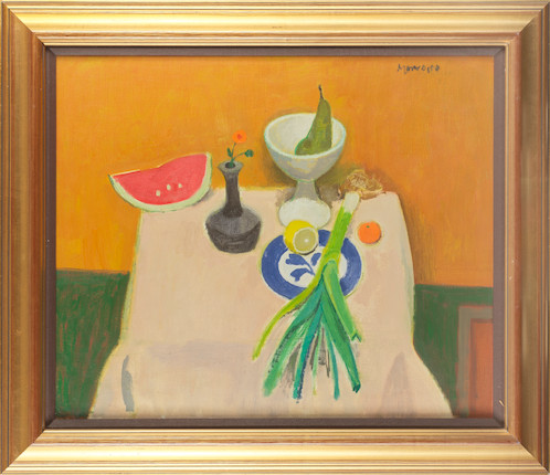 Bonhams : Alberto Morrocco (Scottish, 1917-1998) Still Life with Leek ...