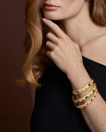 Bonhams : TIFFANY ART NOUVEAU GOLD, RUBY AND CAT'S EYE CHRYSOBERYL ...