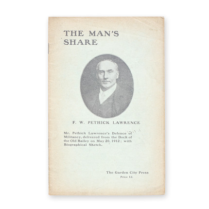 Bonhams : PETHICK-LAWRENCE (FREDERICK) The Man's Share... Mr Pethick ...