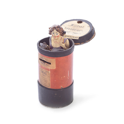 Bonhams : SUFFRAGETTE MONEY BOX Rare money box in the form of a pillar ...