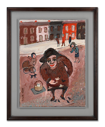 Bonhams : Fred Yates (British, 1922-2008) Feeding the Birds