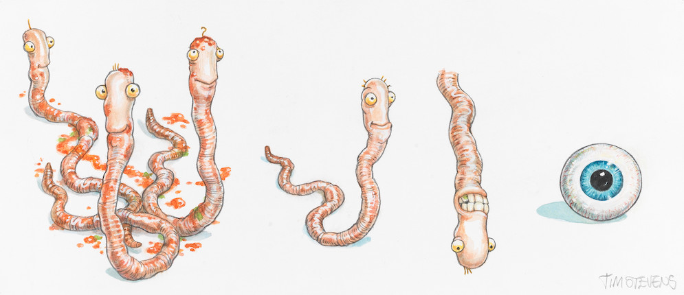 Bonhams : Tim Stevens (British, born 1969) Illustration for Wormy ...