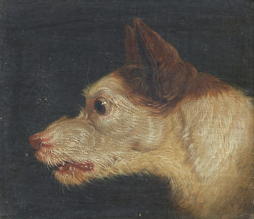 Bonhams : James Ward RA (British, 1769-1859) A Dog in Profile