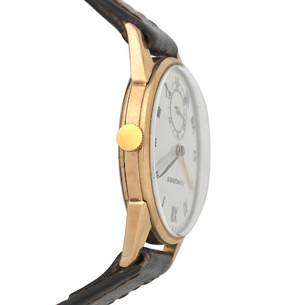 Bonhams : Longines. A 9K gold manual wind wristwatch London Hallmark ...