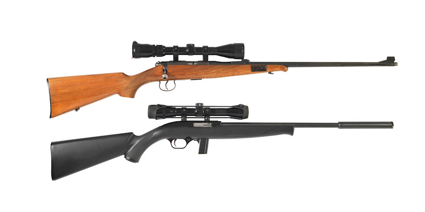 Bonhams : Two .22 (L.R.) rifles