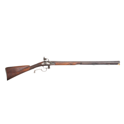 Bonhams : A Very Rare 32-Bore (.500) Flintlock Ferguson-Action Breech ...