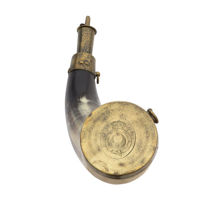 Bonhams : A Military Brass-Mounted Powder-Horn, And A Brass-Mounted ...