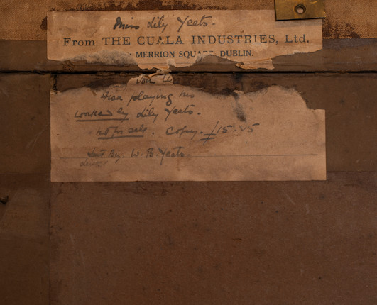 Bonhams : Lily Yeats (Irish, 1866-1949) Fisa Playing His Harp, after a ...