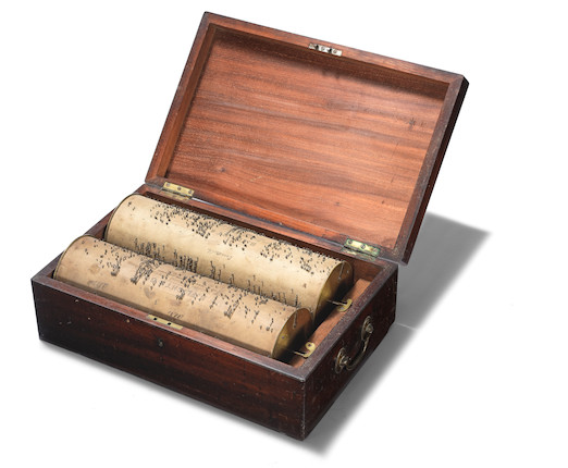 Bonhams : A fine and rare 19th century brass inlaid mahogany floor ...