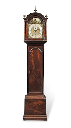 Bonhams : A rare late 18th century mahogany automata longcase clock ...