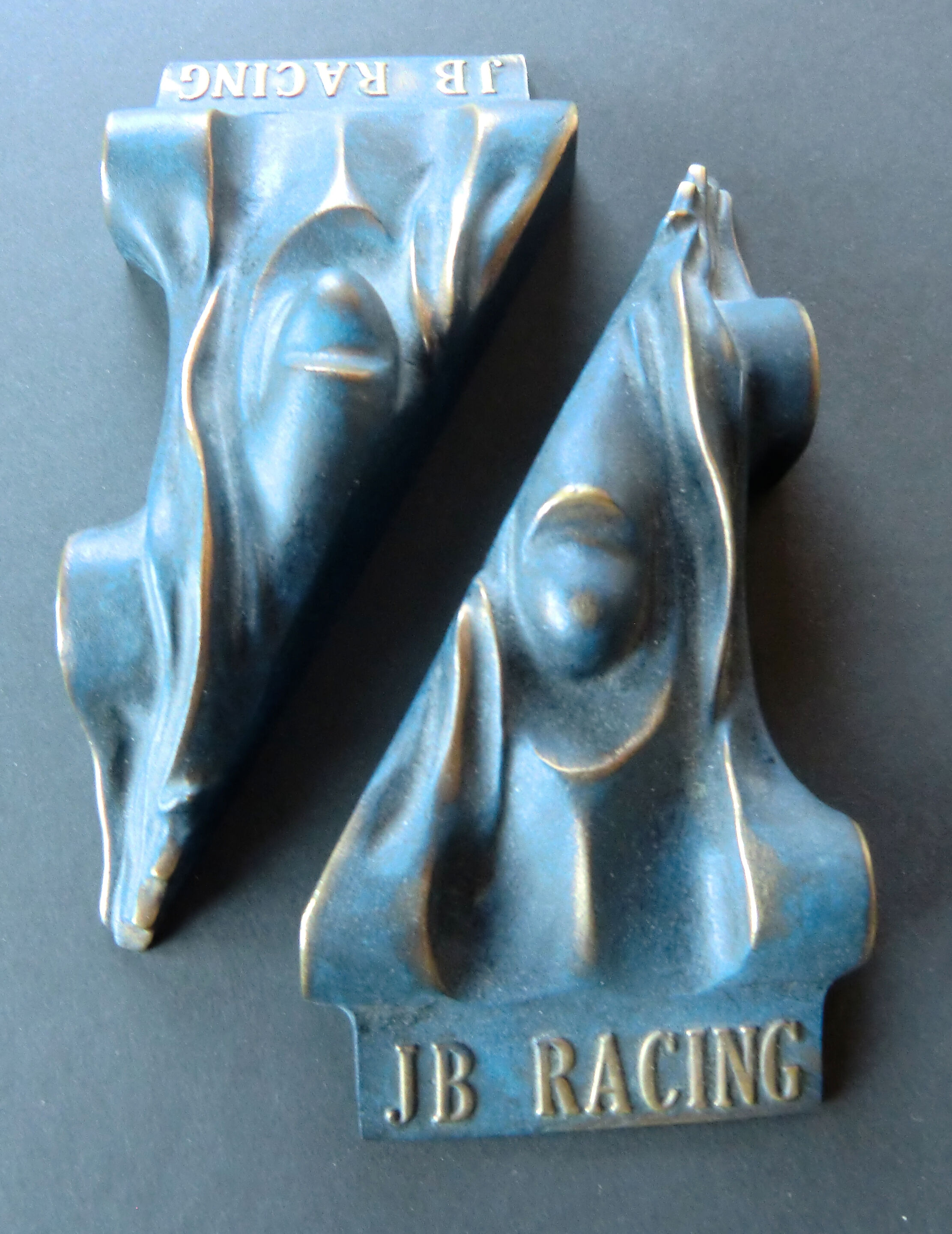 Bonhams Cars : Two paper-weights in bronze JB Racing for Jean Blaton ...