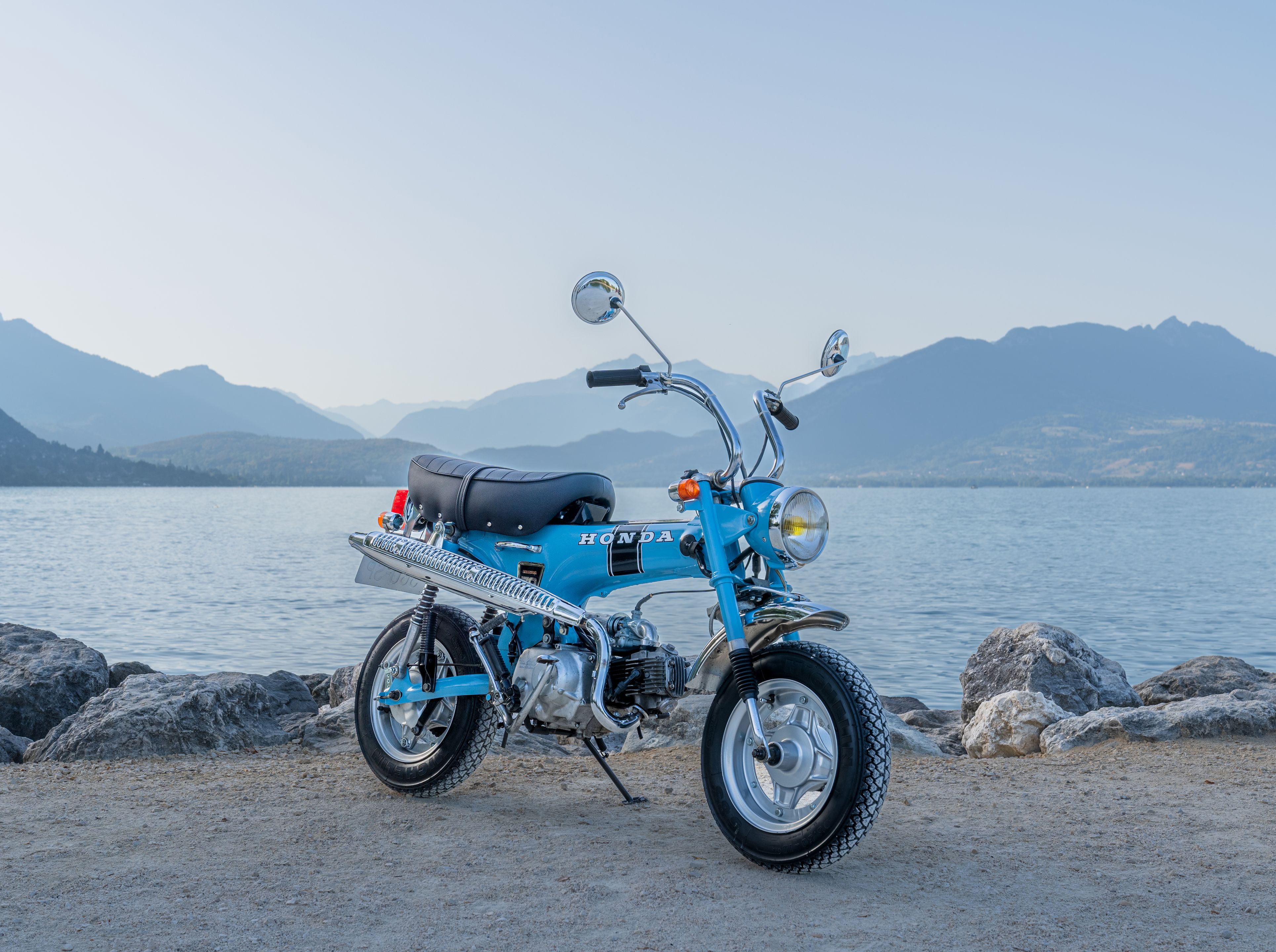Bonhams Cars : Restored in stunning Pastel Blue , 1975 Honda ST70 Dax Frame no. ST70-562446